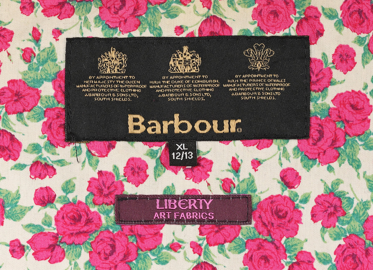 Kids Barbour Liberty Print Rose Utility Wax Jacket - Purple - Kids XL ...