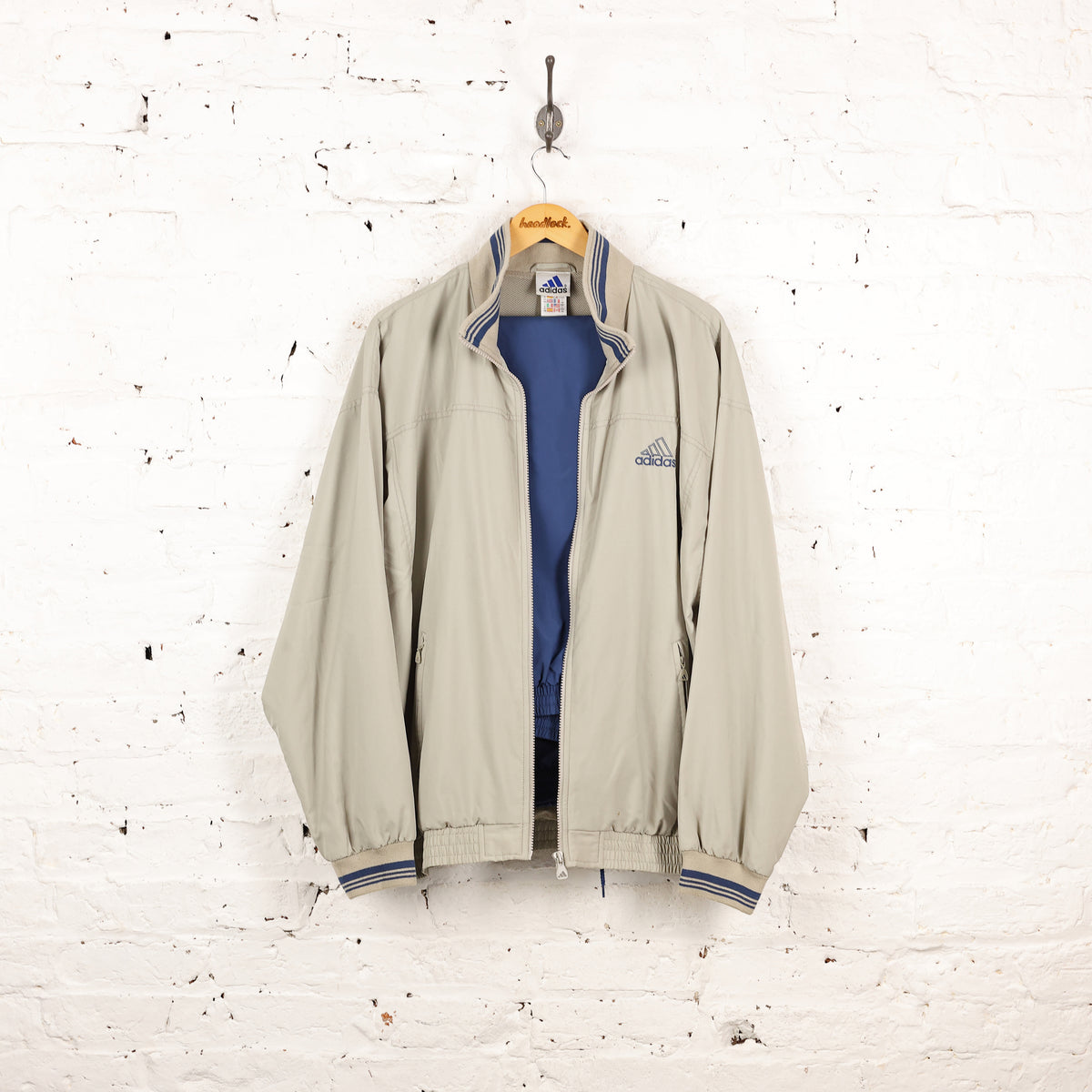 Adidas 90s Full Shell Suit Tracksuit Set - Beige - XL – Headlock