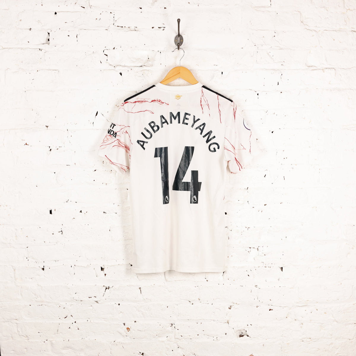 Arsenal 2020 Adidas Aubameyang Away Football Shirt - White - M – Headlock