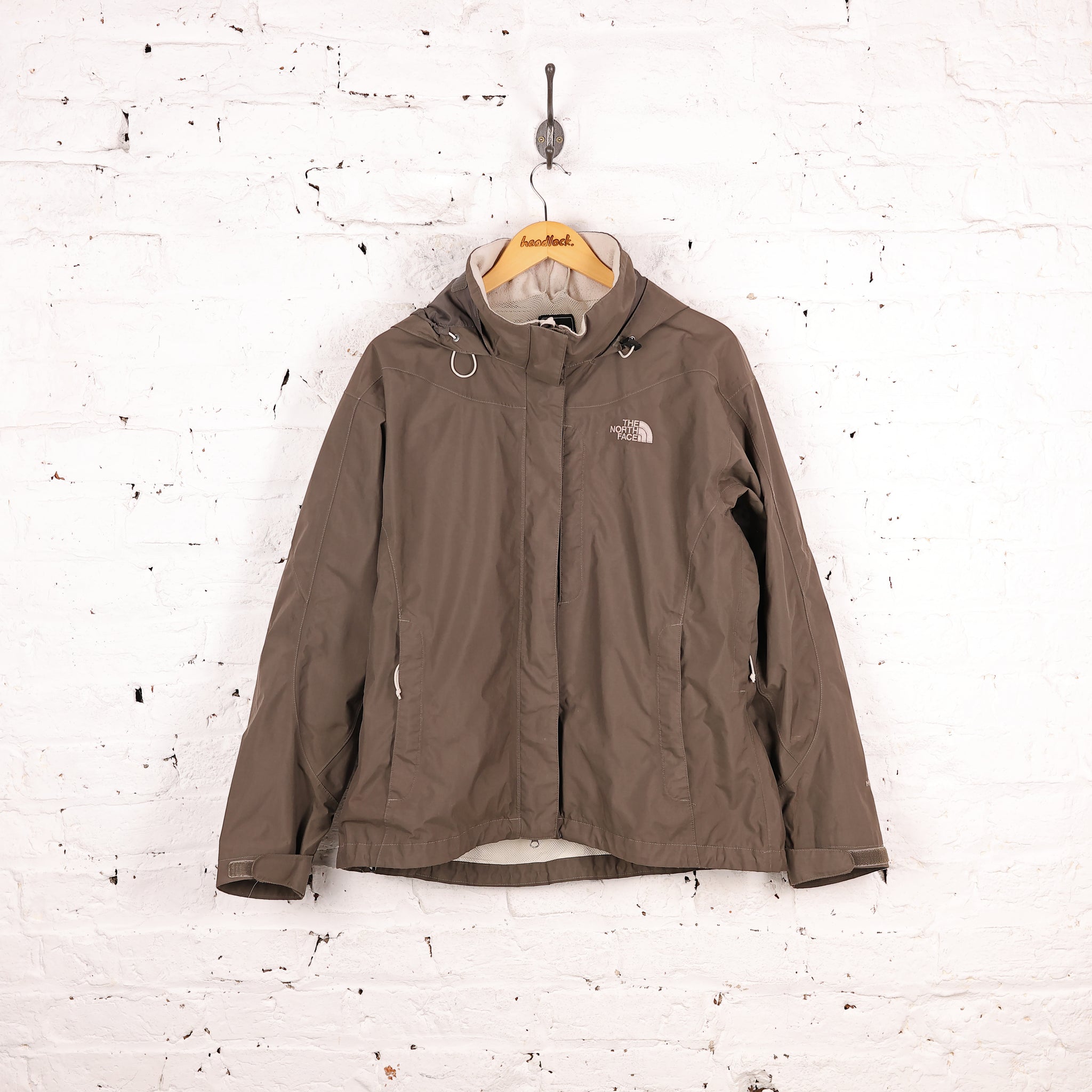 Women s The North Face Hyvent Rain Jacket Brown Women s L Headlock
