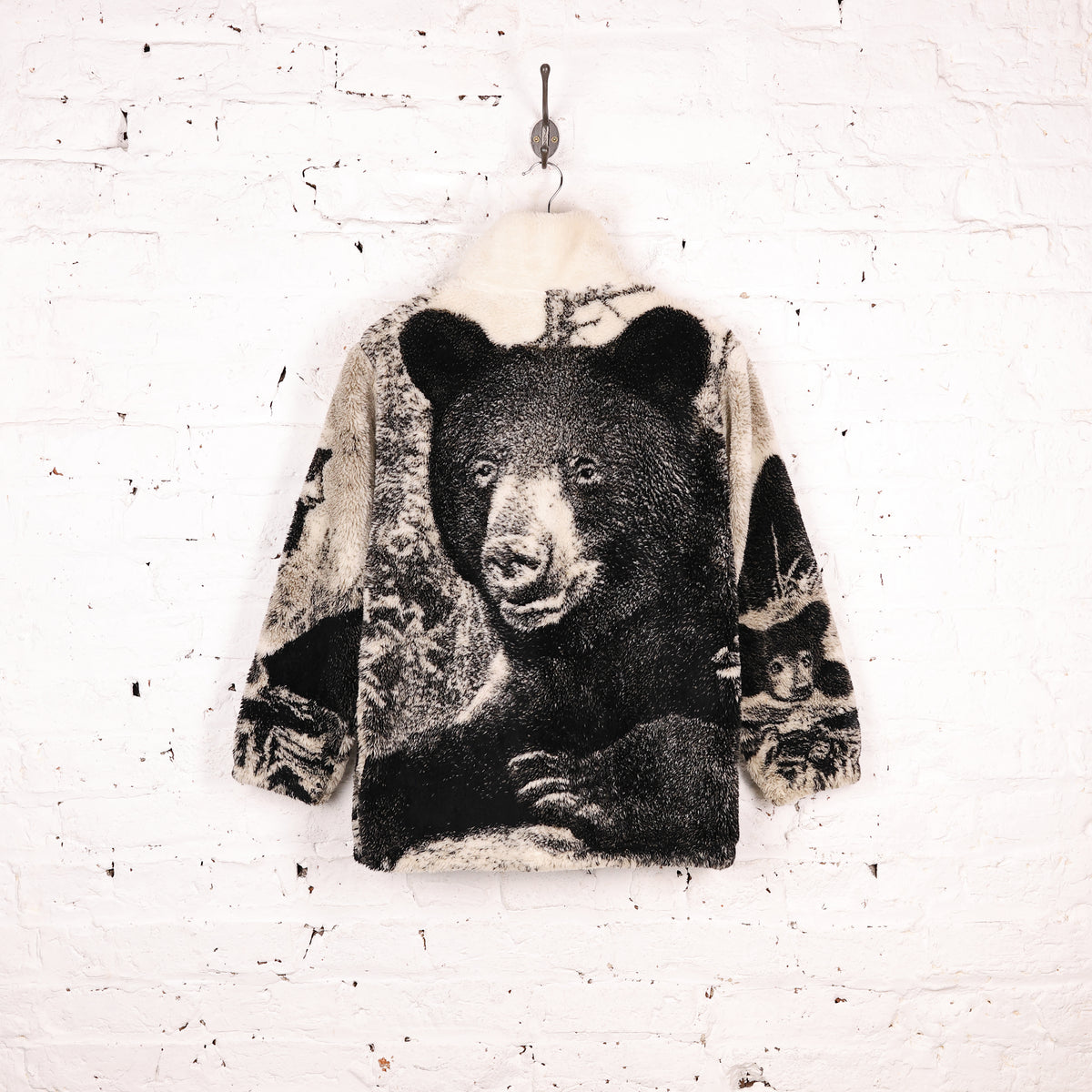 Black Bears Full Zip Fleece Jacket - White - M – Headlock