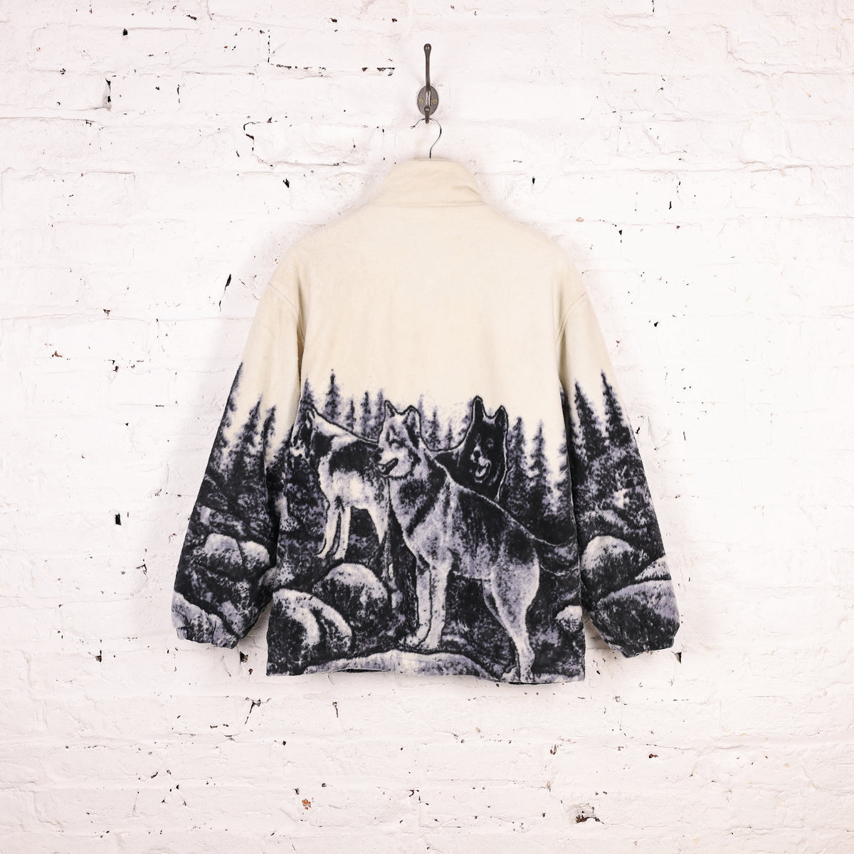 Wolf Fleece Jacket - White - S – Headlock
