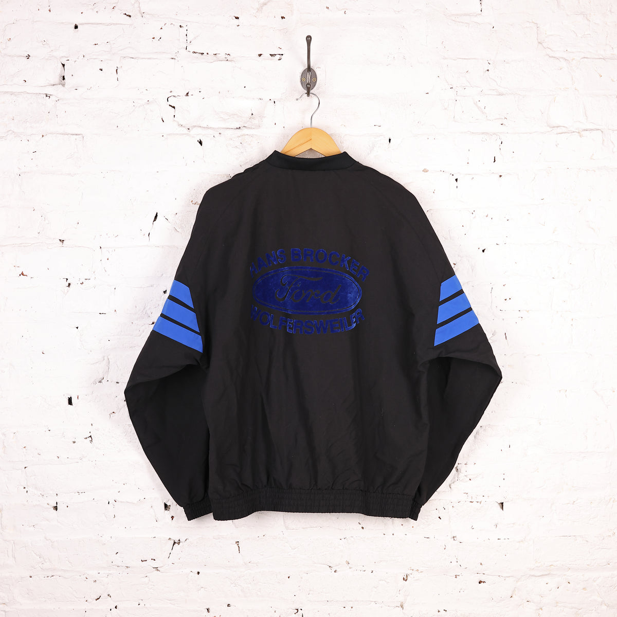 90s Adidas Ford Tracksuit Top Jacket - Black - M – Headlock