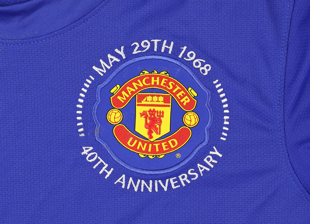 Manchester United Nike 2008 Vidic Home Football Shirt - Blue - S – Headlock