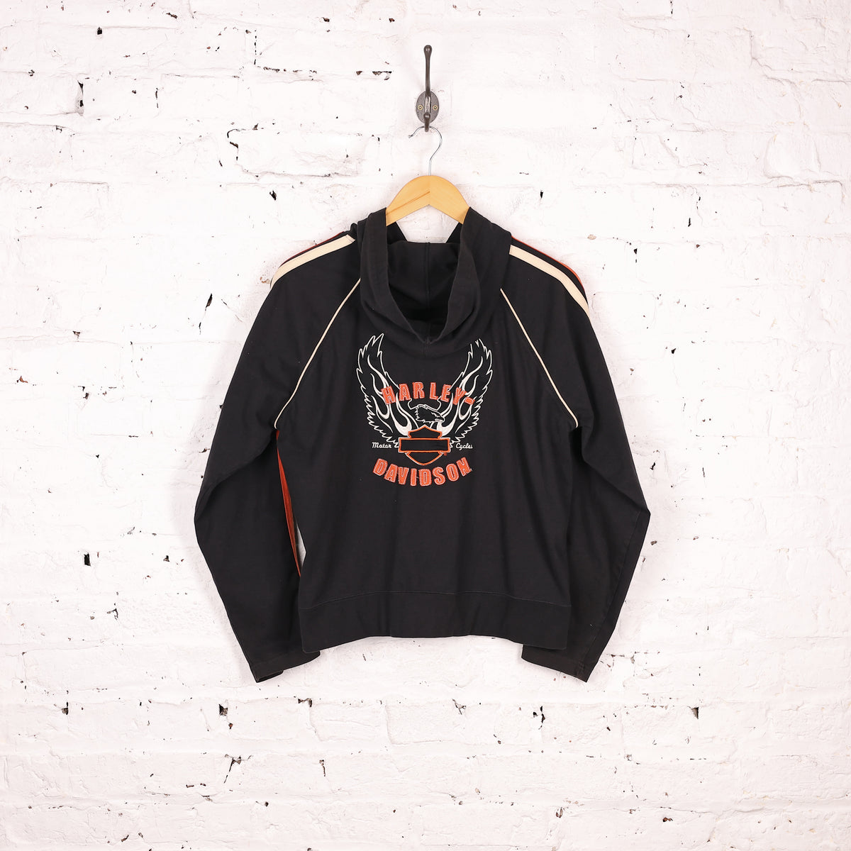 Women's Y2K Harley Davidson Zip Up Hoodie - Black - Women's XL – Headlock