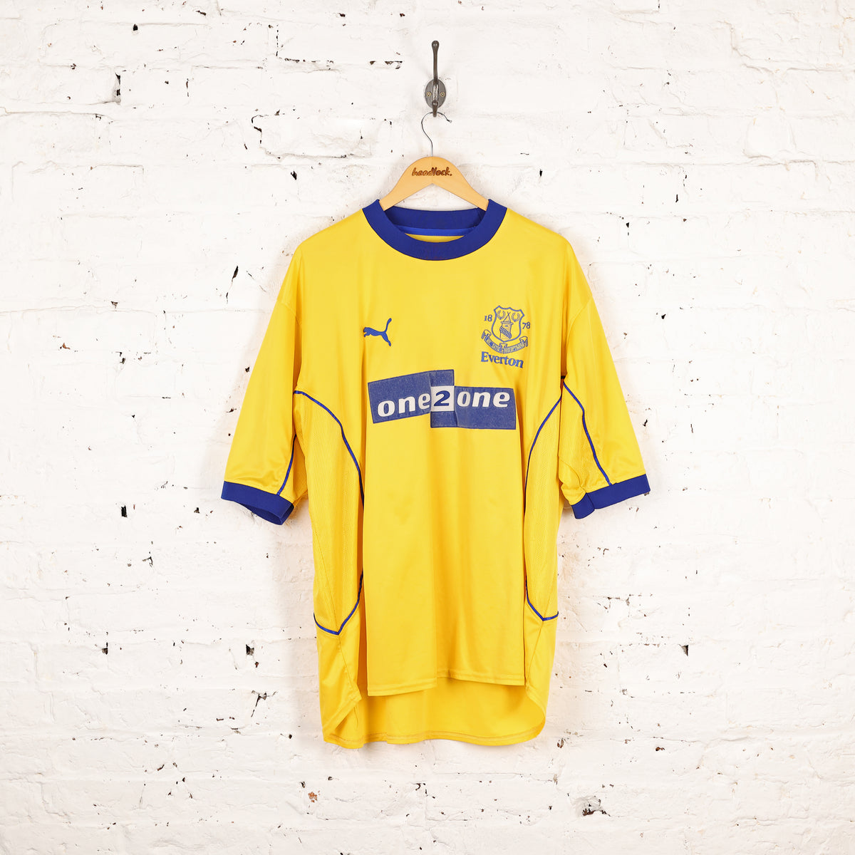 Everton 2001 Puma Away Football Shirt - Yellow - XXL – Headlock
