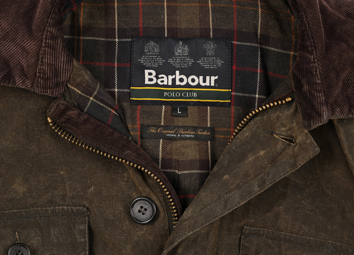 Barbour Polo Club New Field Wax Jacket - Green - L – Headlock