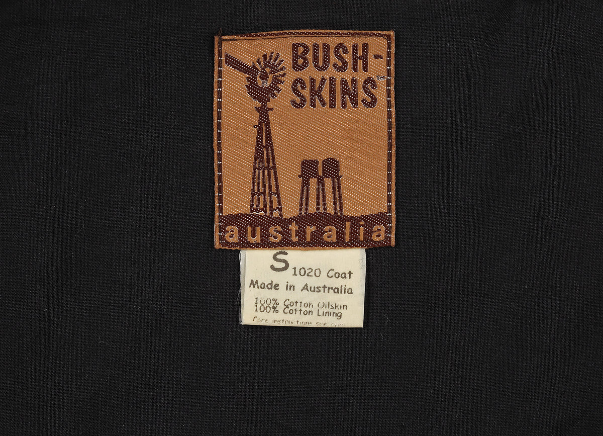 Bush Skins Long Wax Jacket Coat - Black - S – Headlock