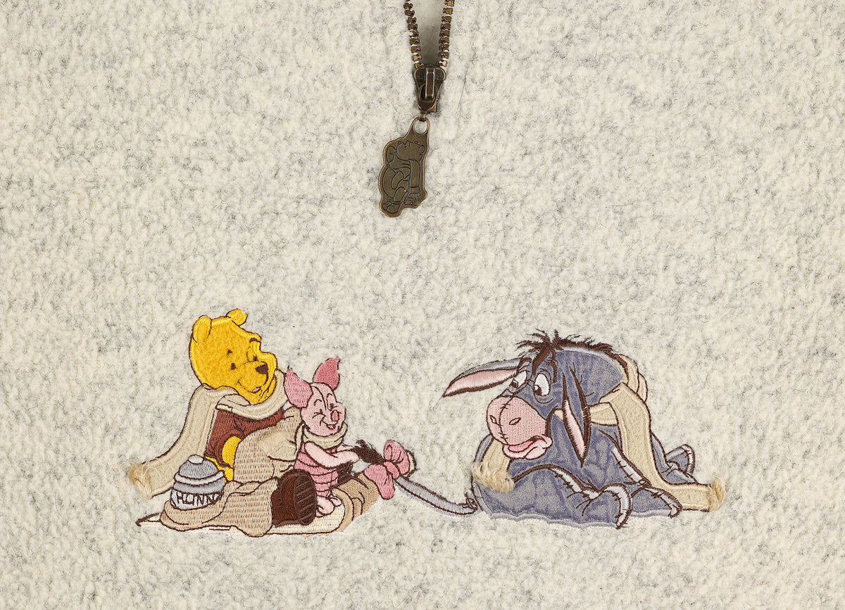 Women's Winnie the Pooh Pile 1/4 Zip Fleece - Beige - Womens M – Headlock