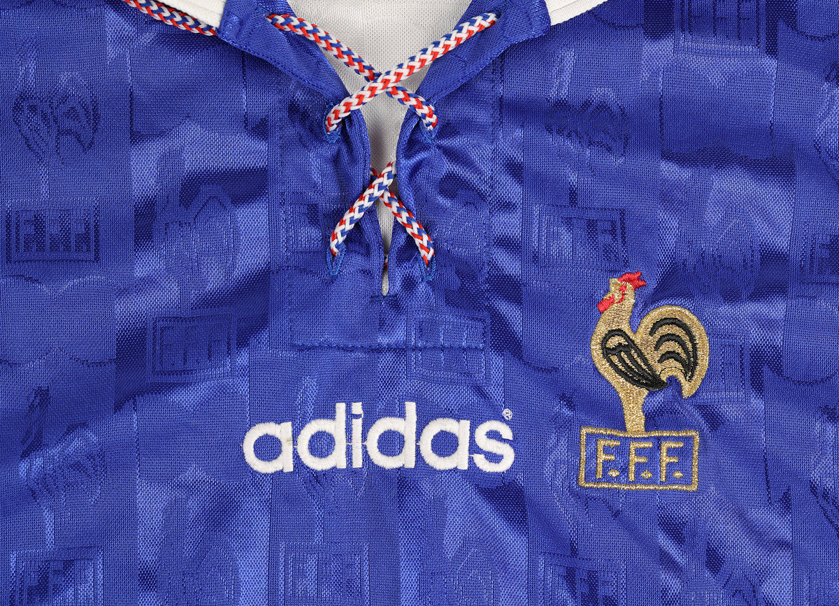 France 1996 Adidas Home Football Shirt - Blue - XL – Headlock