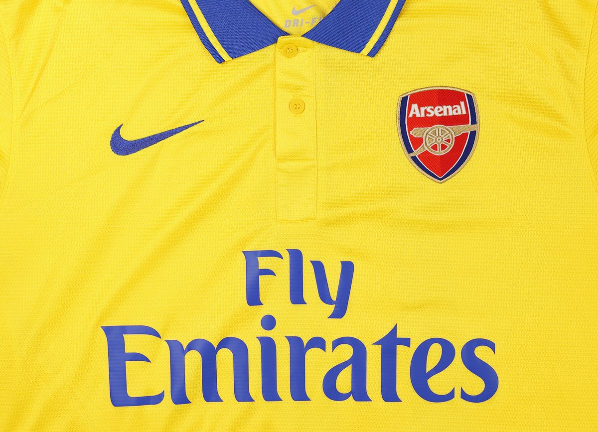Arsenal 2013 Ozil Champions League Away Football Shirt - Yellow - XL ...