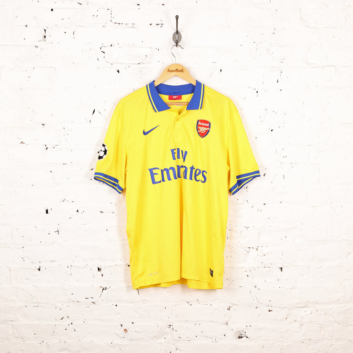 Arsenal 2013 Ozil Champions League Away Football Shirt - Yellow - XL ...