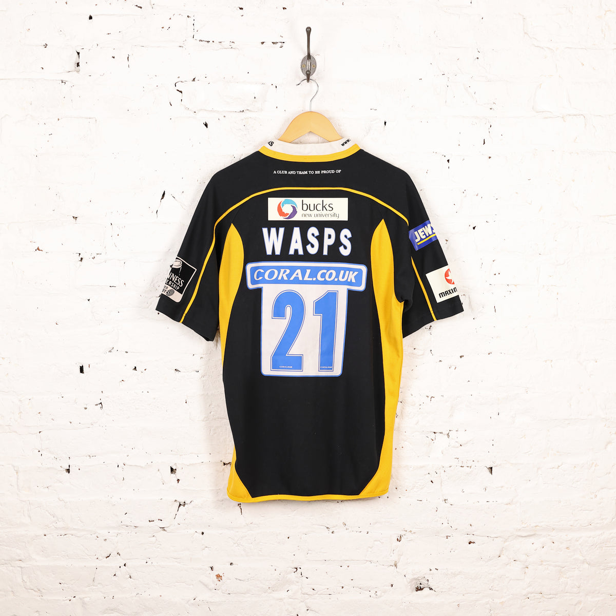 London Wasps Canterbury Rugby Shirt - Black - M – Headlock