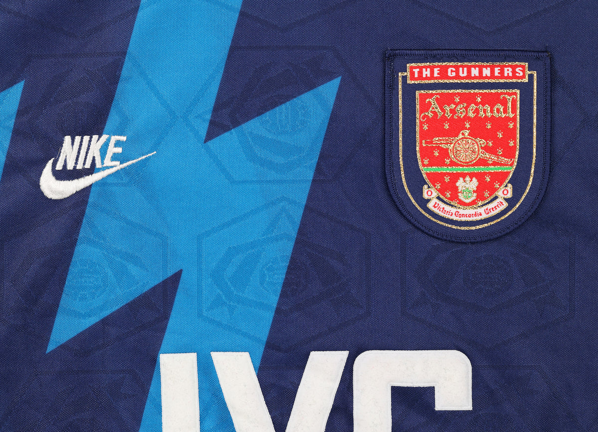 Arsenal 1995 Nike Away Football Shirt - Blue - XL – Headlock