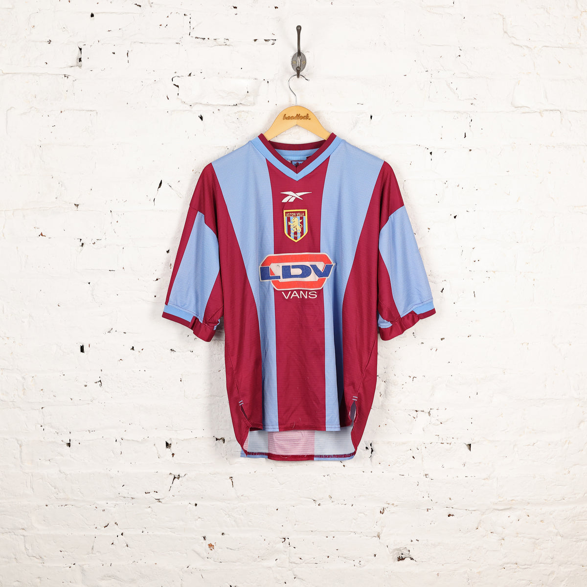 Aston Villa 1999 Reebok Home Football Shirt - Maroon/Blue - L – Headlock