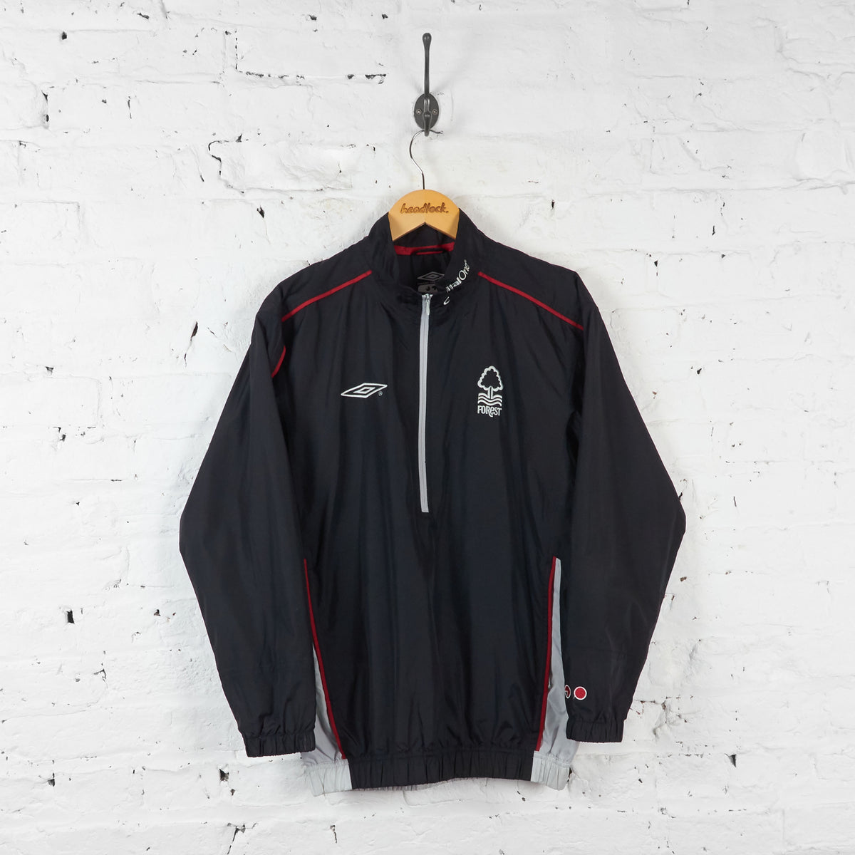 Nottingham Forest 2004 Shell Tracksuit Top Jacket - Black - S – Headlock
